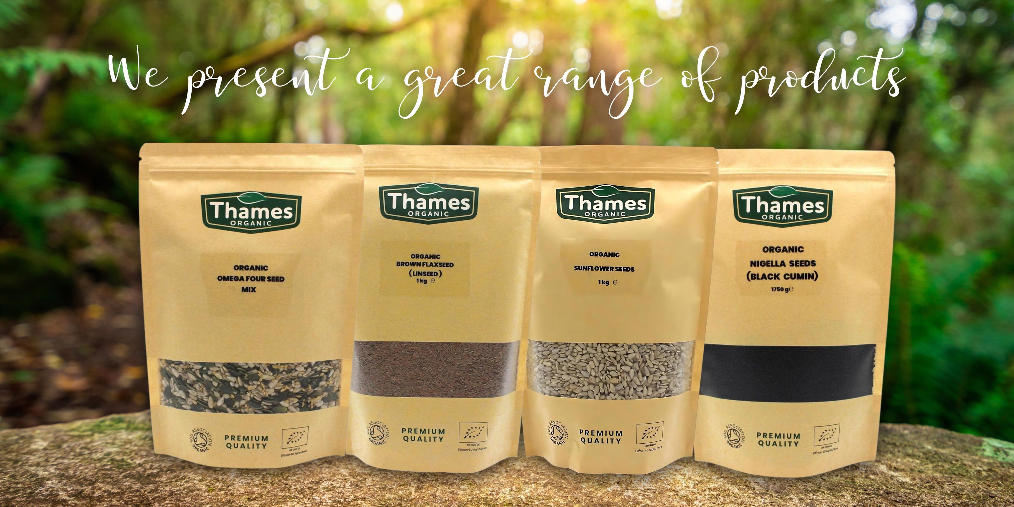 Organic Food, UK Certified, Free Delivery. Resealable, Thames Organic