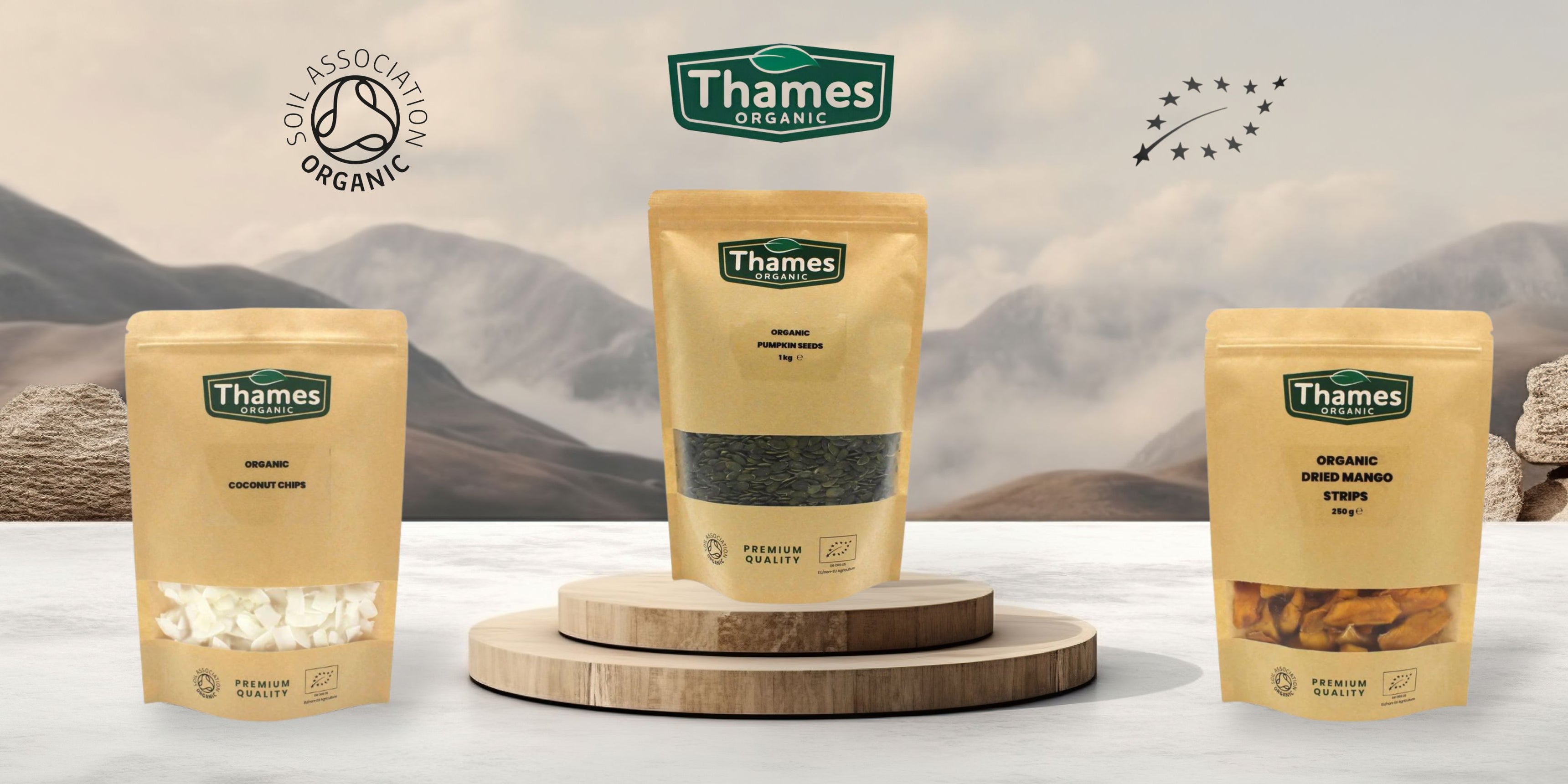 Organic Food, UK Certified, Free Delivery. Resealable, Thames Organic