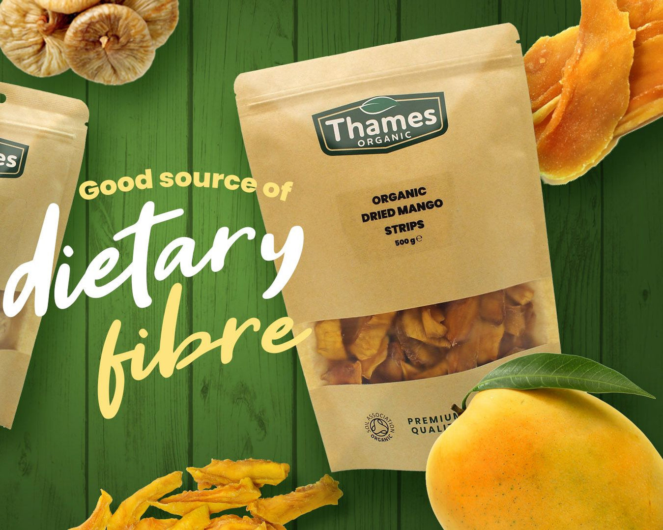 Organic Mango Strips (Dried) — Thames Organic